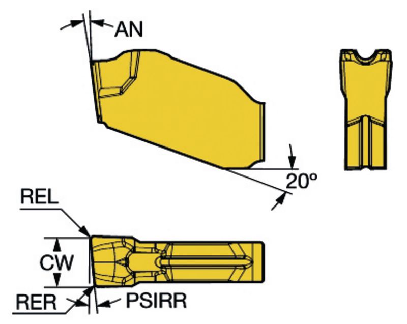 COROMANT Wendeplatte CoroCut® QD Rechts, zum Abstechen | BRW-DE