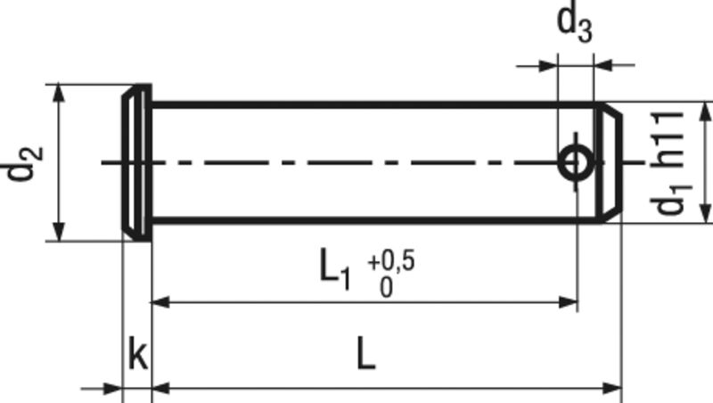 Bolzen mit Splintloch für Gabelköpfe | BRW-DE